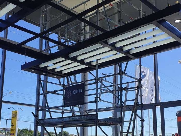 Scaffolding solutions for working at height indoors | Evolution Scaffolding